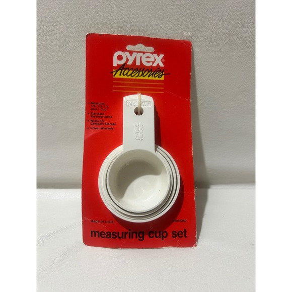 Pyrex | Kitchen | Pyrex Measuring Cup Set White Plastic Nesting Kitchen ...